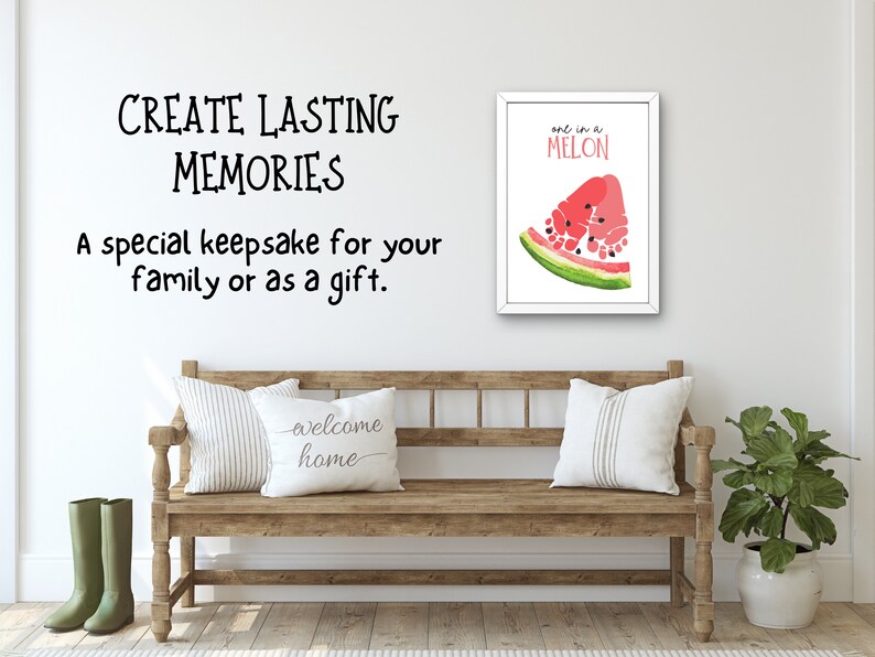 Watermelon Footprint Art: Summer Baby Keepsake (digital Download) - Etsy