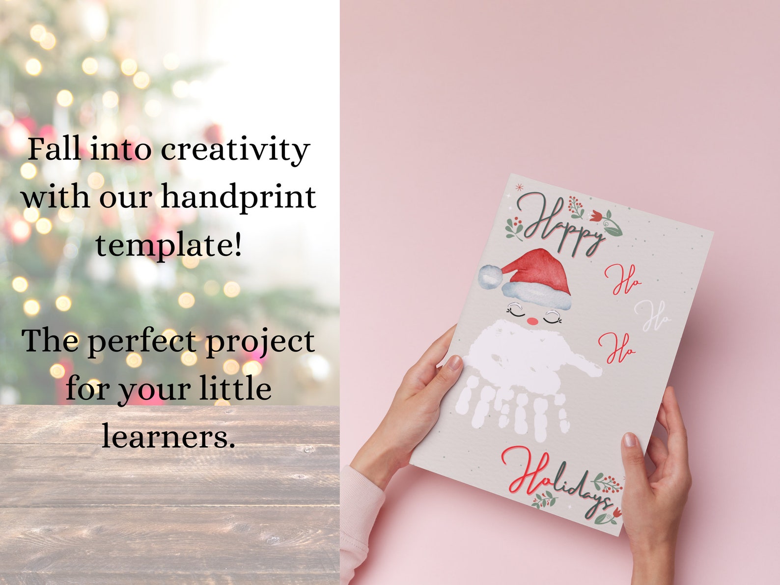 Christmas Handprint Art | Handprint Keepsake, Christmas Kids Craft ...