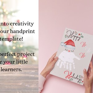 Christmas Handprint Art | Handprint Keepsake, Christmas Kids Craft ...