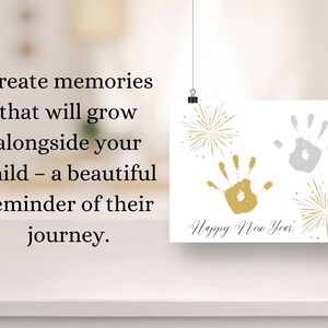 Festive New Year Handprint Art: DIY Keepsake Craft for Kids, Preschool ...