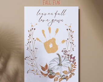 Kids DIY Footprint Art Print for Fall Thanksgiving Crafts and Preschool ...