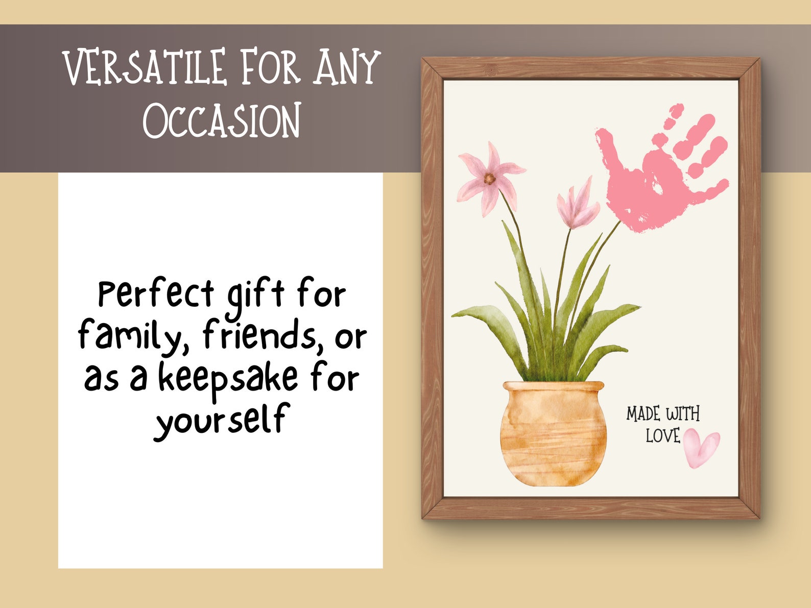 Floral Handprint Art Handprint Craft, Handprint Keepsake, Preschool ...
