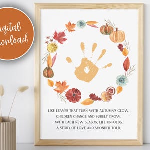 Fall Printable Art Bundle | DIY Handprint Crafts, Keepsake Decor ...