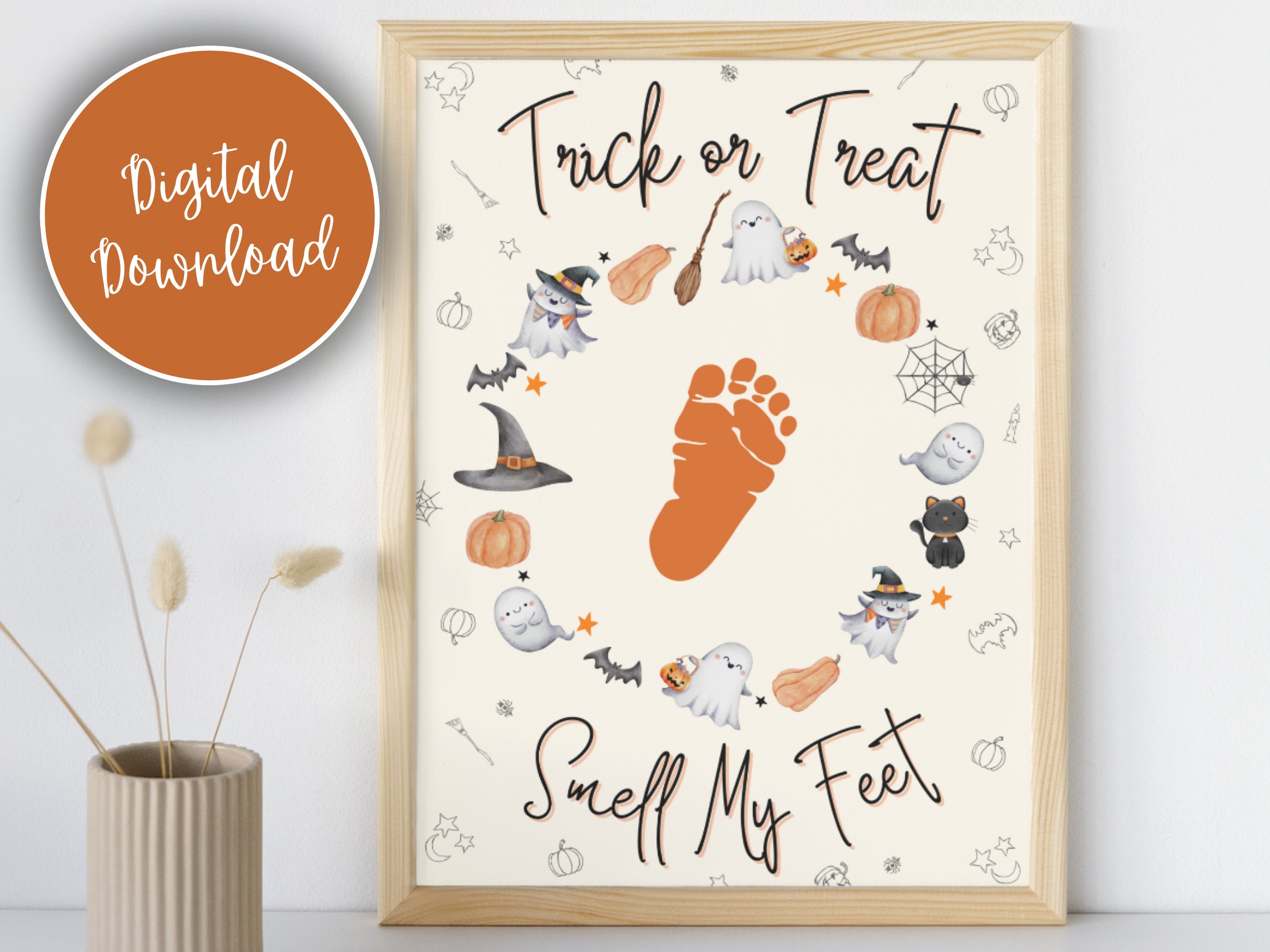 Trick or Treat Smell My Feet Baby First Footprint Baby - Etsy
