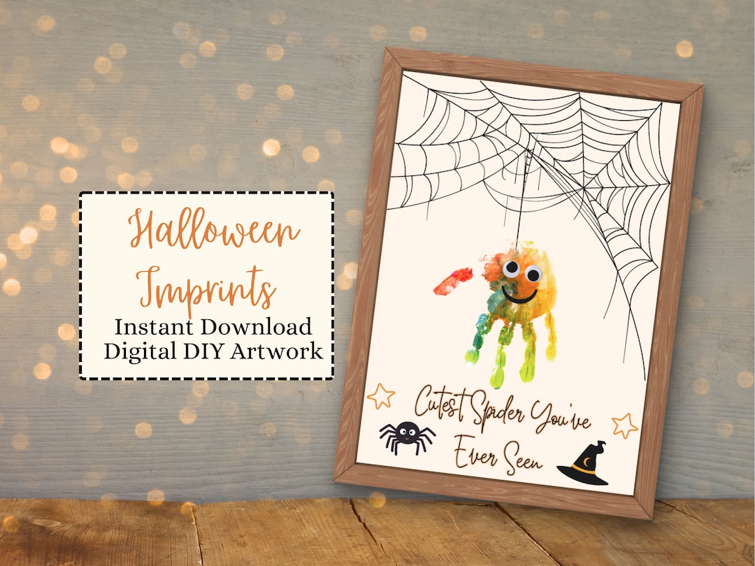 Halloween Handprint Spider Art: Kids Fall Craft (digital Download) - Etsy