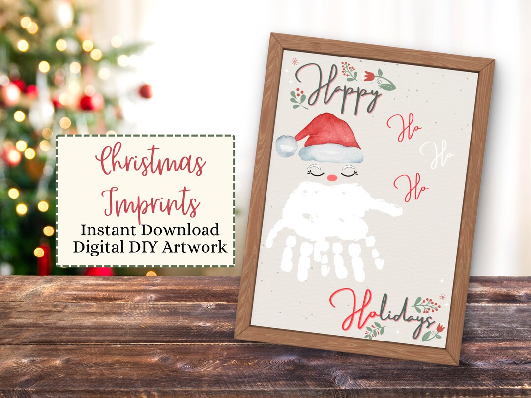 Christmas Handprint Art | Handprint Keepsake, Christmas Kids Craft ...