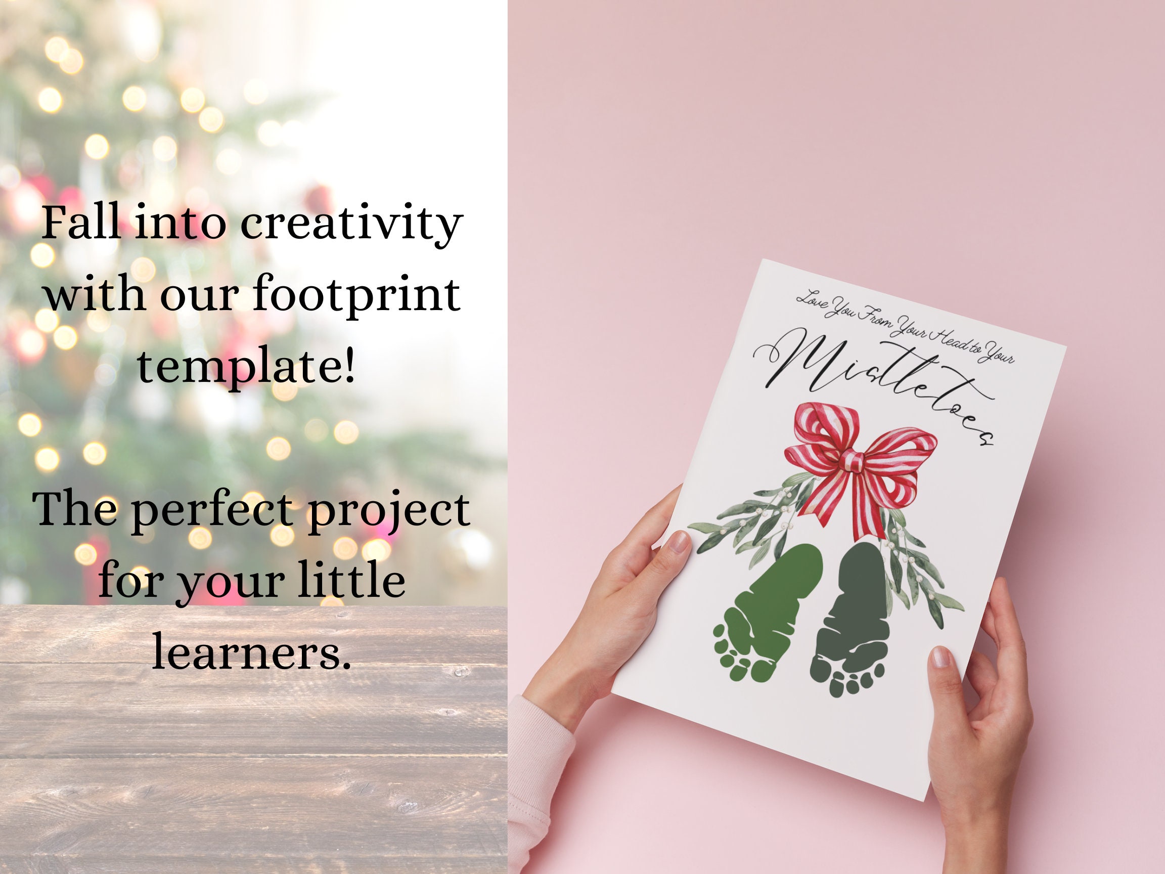 Christmas Footprint Art Footprint Keepsake, Christmas Kids Craft ...