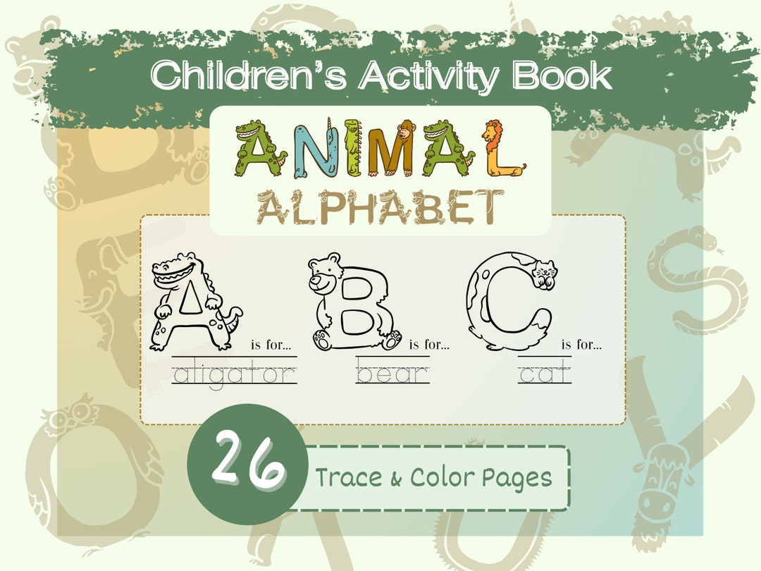 Animal Coloring & Tracing Activity Pack: Preschool Learning Worksheets ...