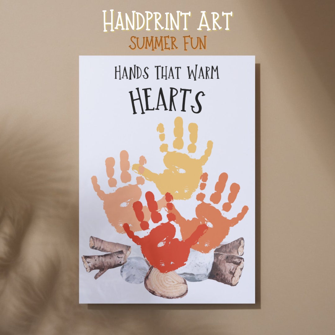 Handprint Keepsake Printable for Summer, Baby Craft, Preschool Art, DIY ...