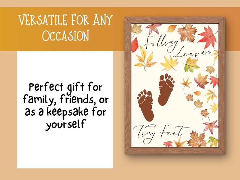Kids DIY Footprint Art Print for Fall Thanksgiving Crafts and Preschool ...
