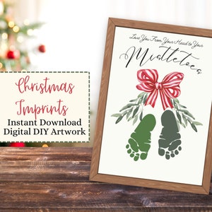 Festive Footprint Art: Christmas Keepsake Craft for Kids, Preschool ...