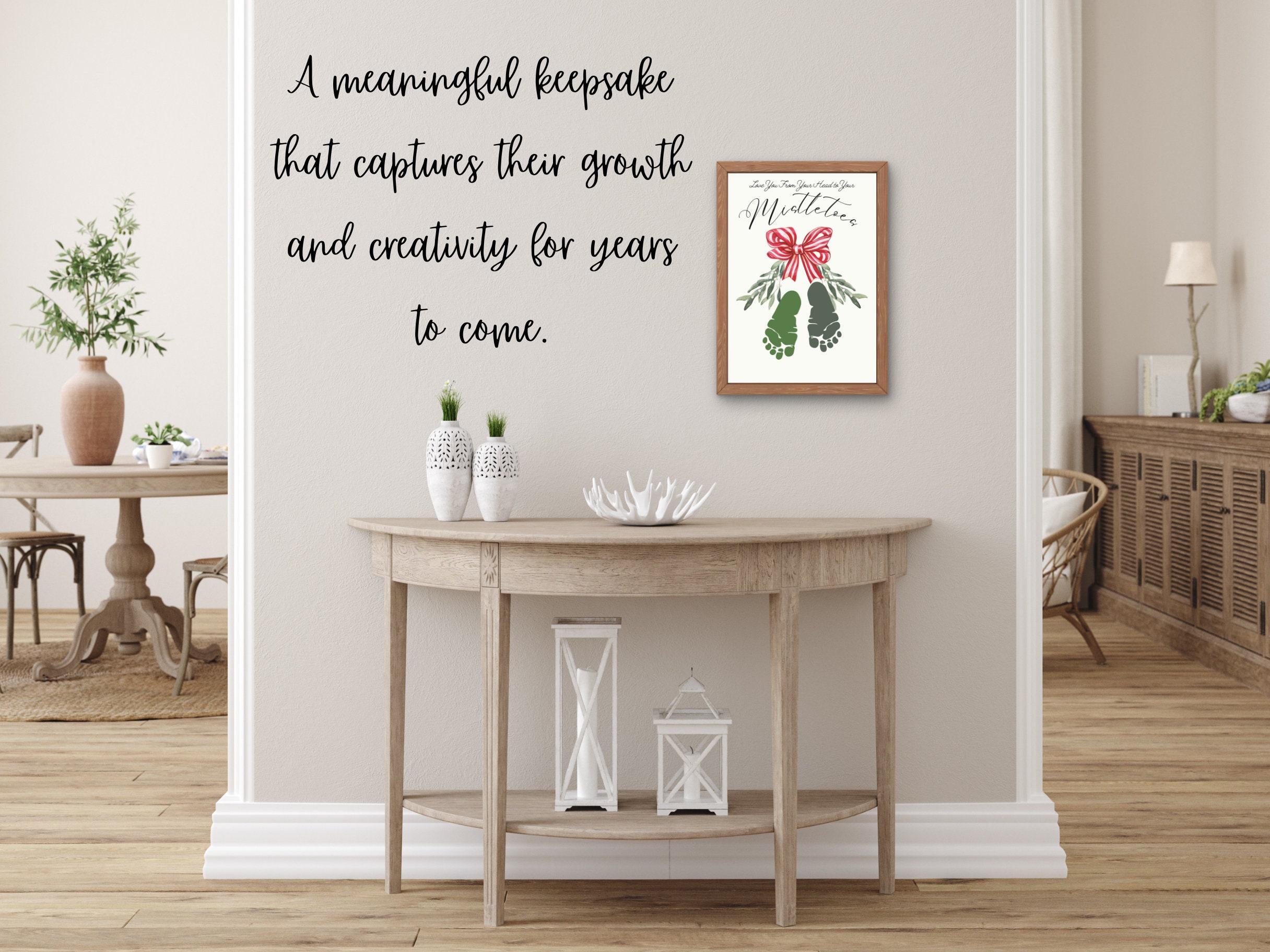 Christmas Footprint Art Footprint Keepsake, Christmas Kids Craft ...