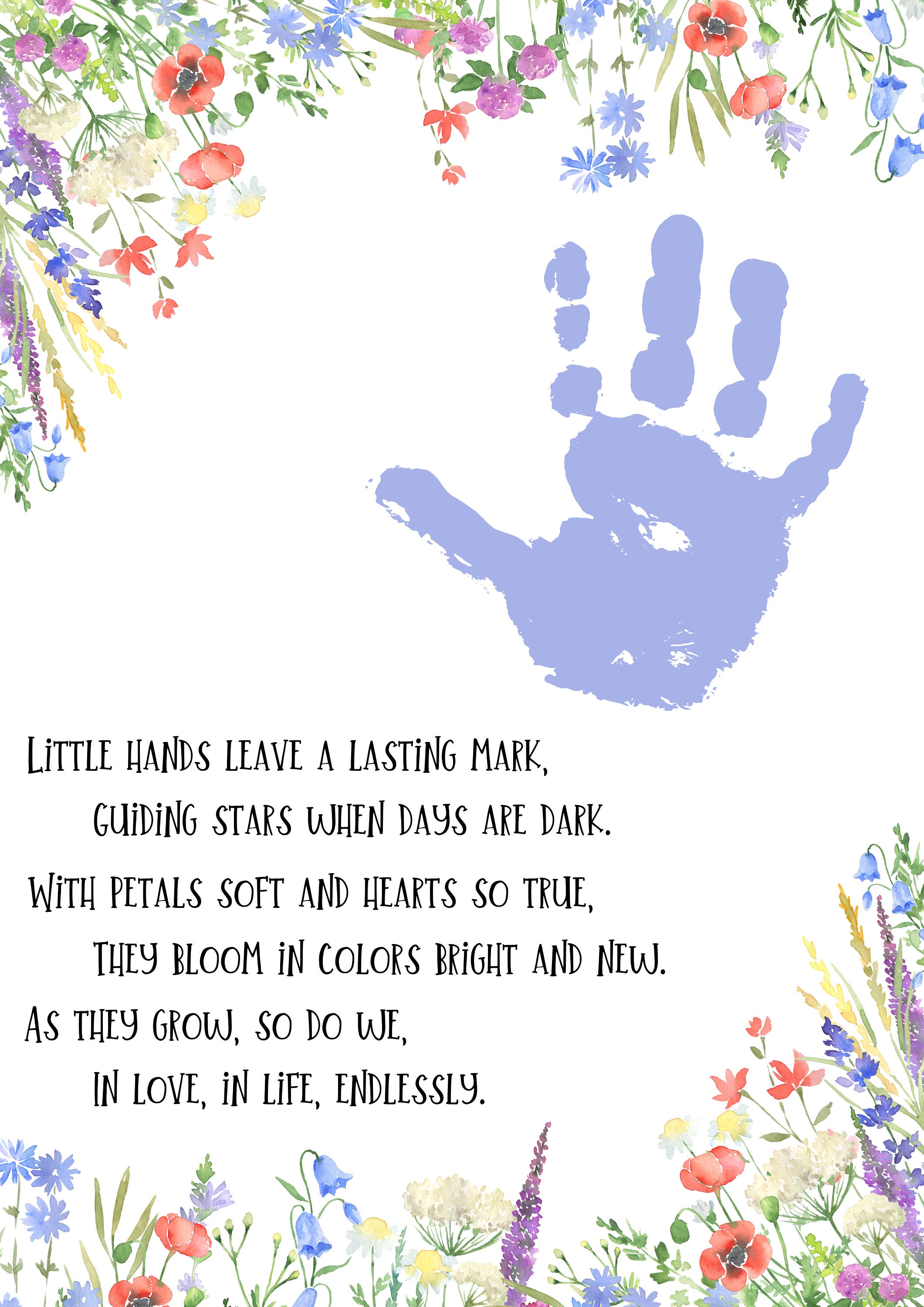 Handprint Baby Keepsake Handprint Craft, Preschool Printables, Baby ...