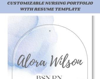Customizable Nursing Portfolio With Resume Template, Nursing Portfolio ...