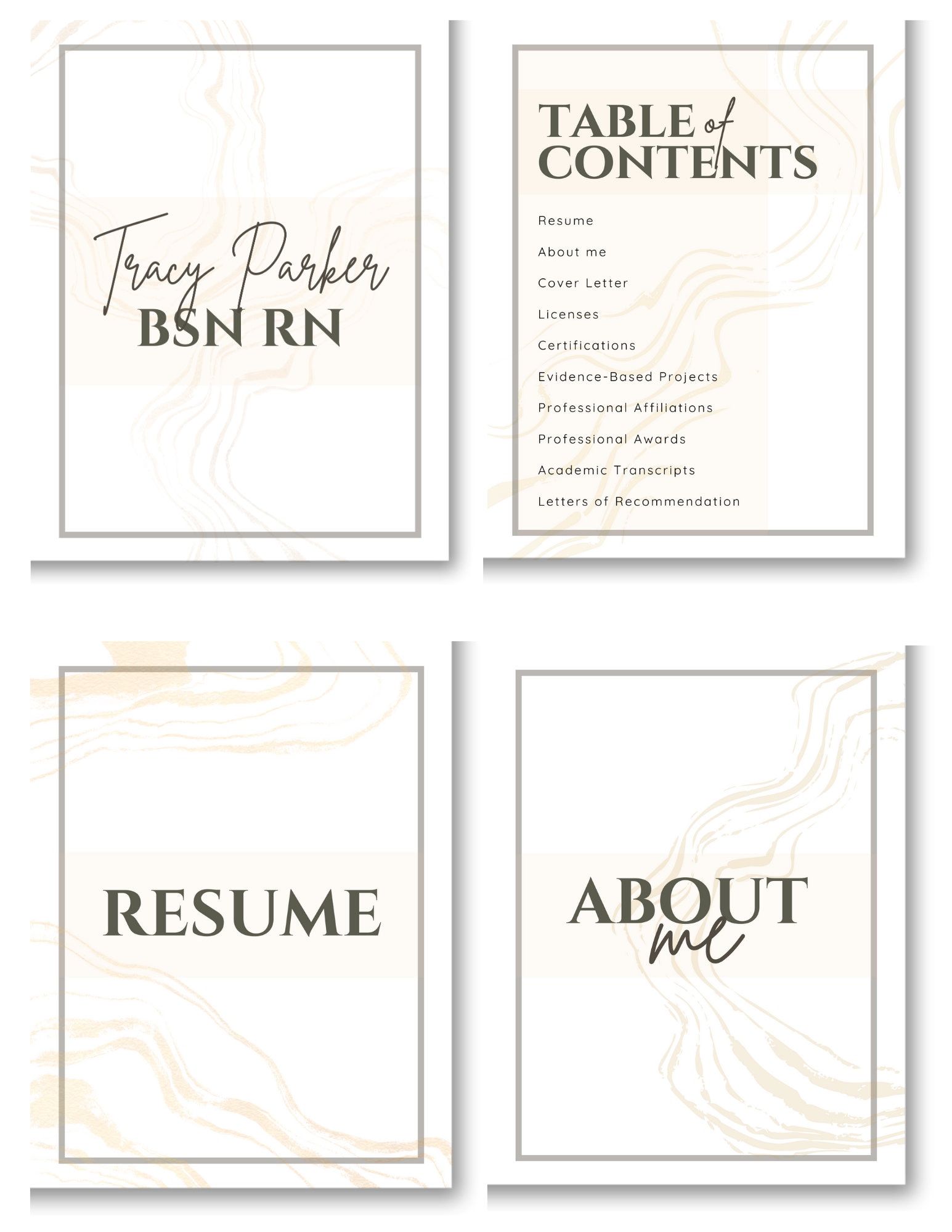 Customizable Nursing Portfolio With Resume Template, Nursing Portfolio ...