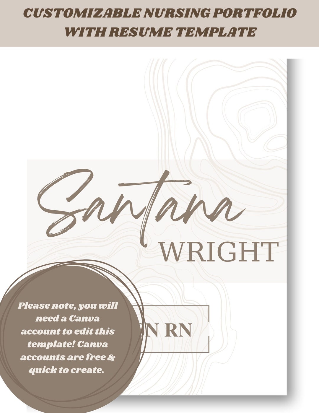 Customizable Nursing Portfolio With Resume Template, Nursing Portfolio ...