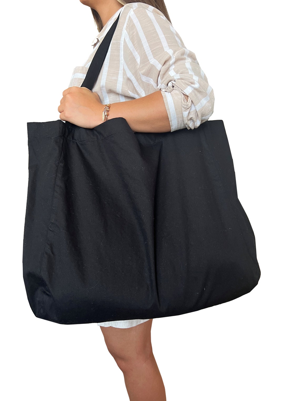 Easy Market Shopping Bag PDF Pattern, Reusable Large Tote Bag Sewing ...