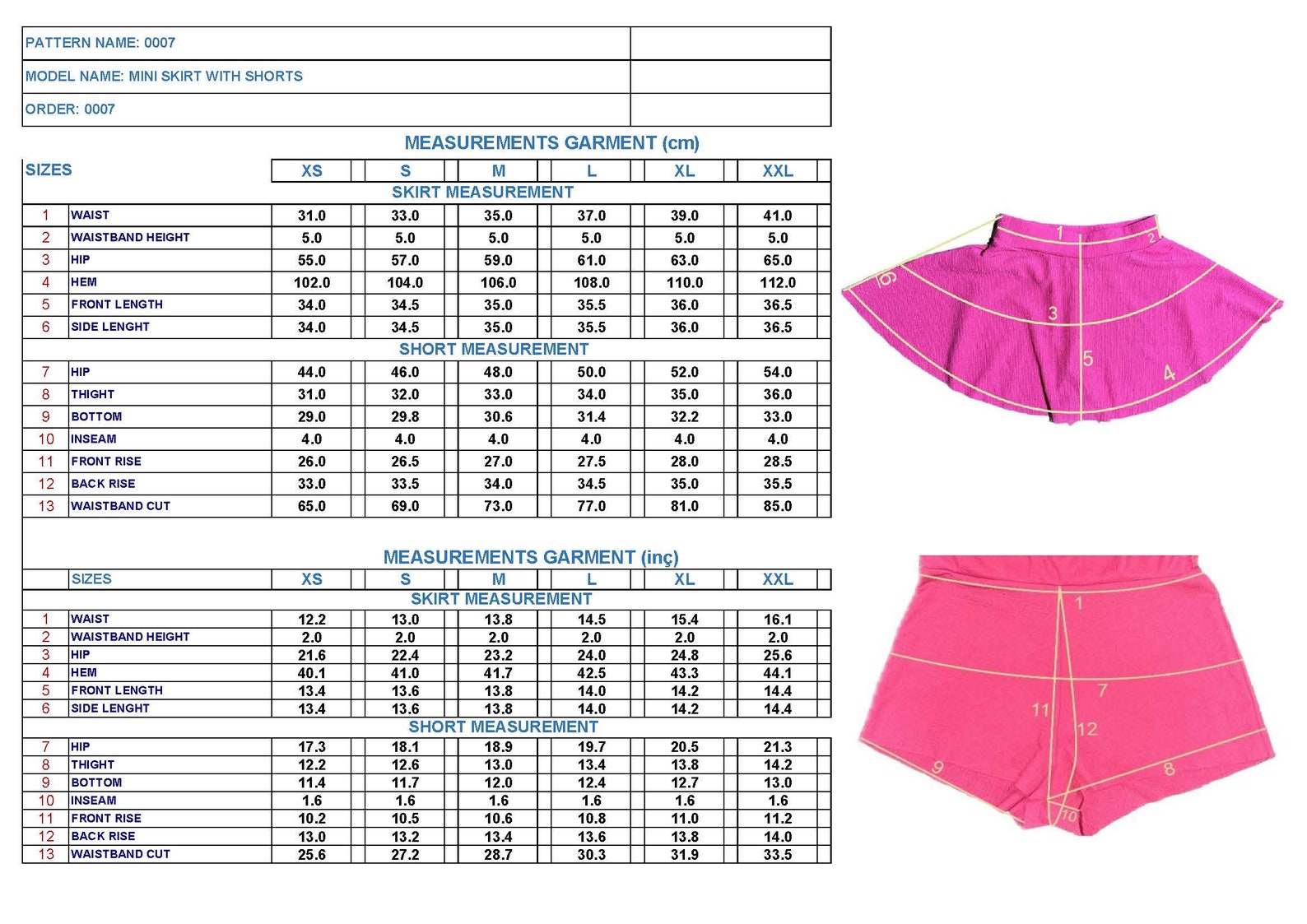 Easy Skirt Shorts Beginner Sewing Pattern, Teen Skater Short Skirt ...