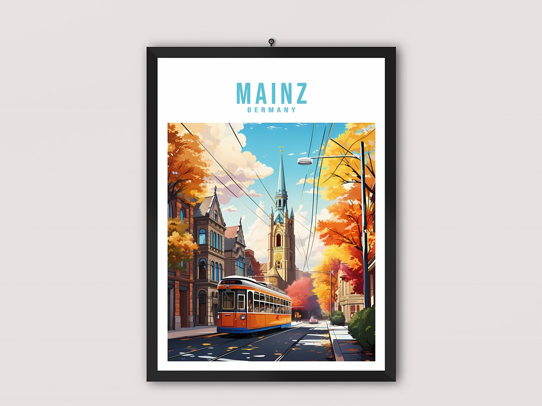 Mainz Travel Print Wall Art Mainz Wall Hanging Home Décor Mainz Art ...