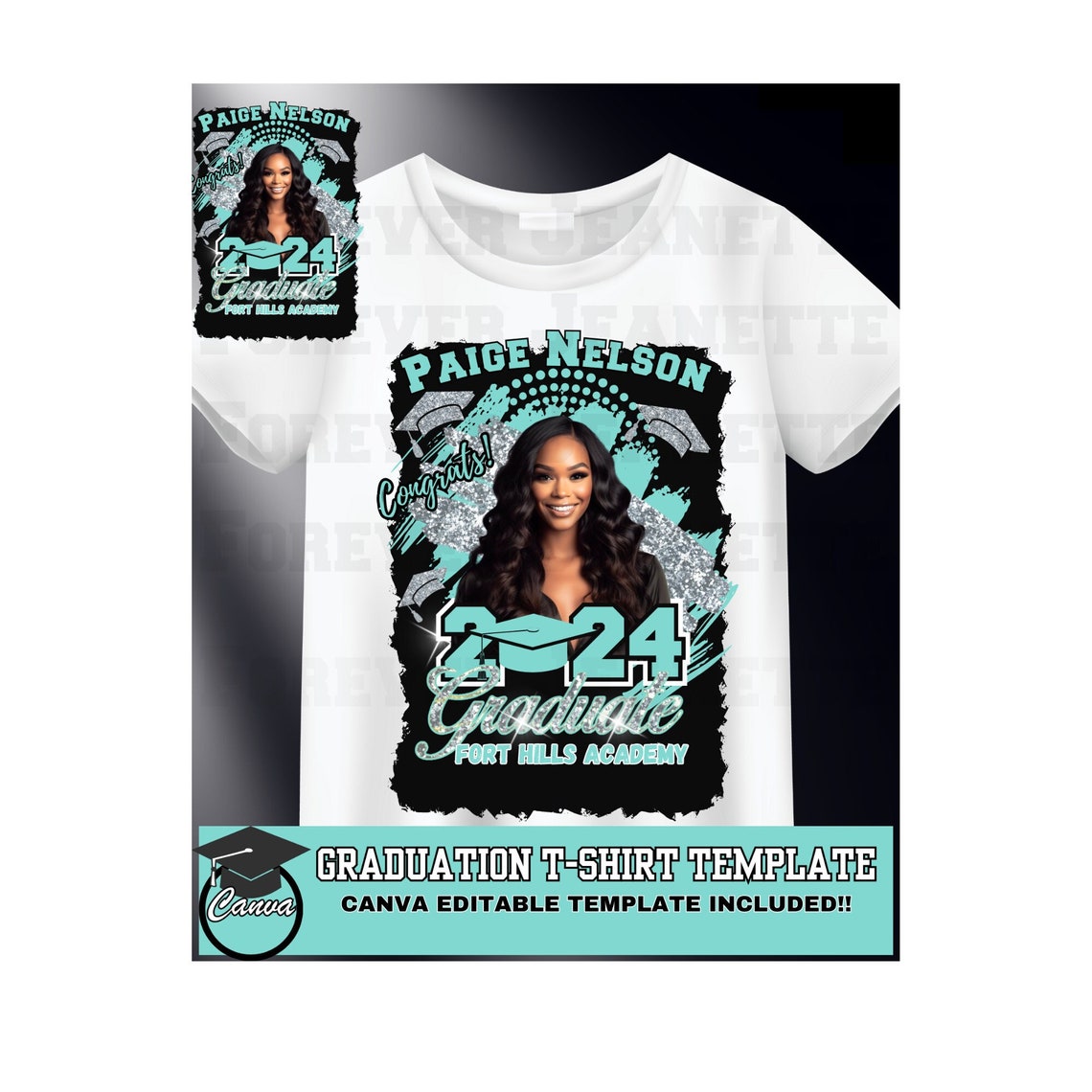 Graduation T-shirt Template Created in Canva, All Layers Are Editable ...