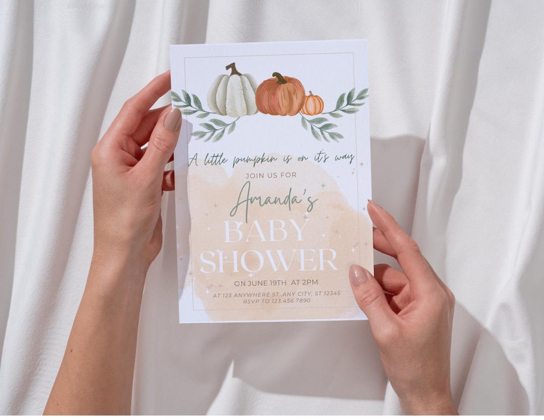 Baby Shower Fall Pumpkin Invitation - Etsy
