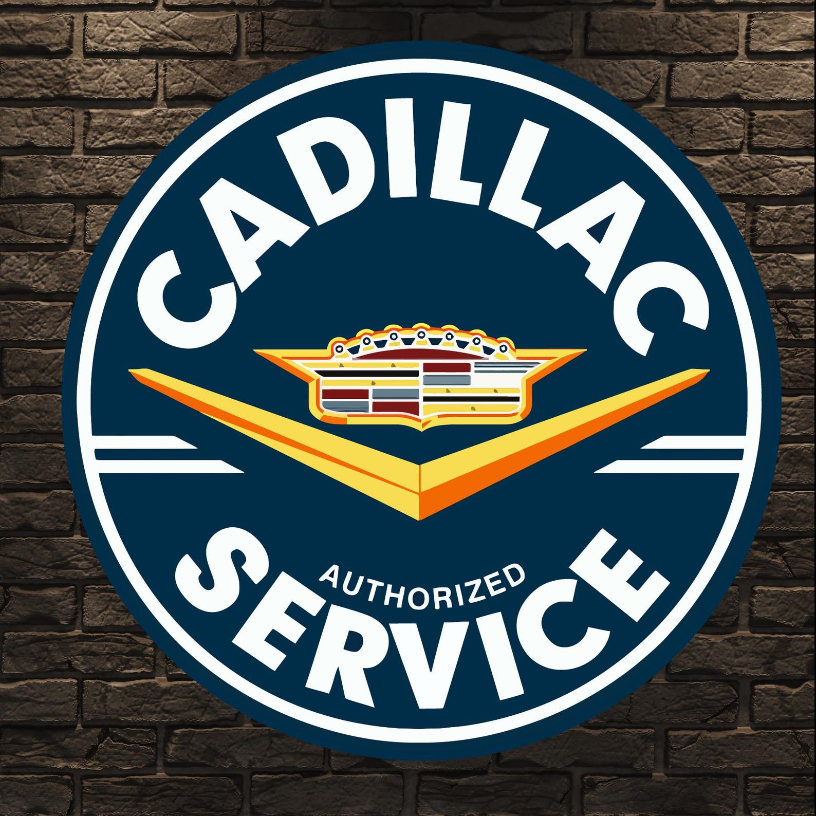 Cadillac, Metal Vintage Reproduction Sign, Cadillac Decoration, Indoor ...