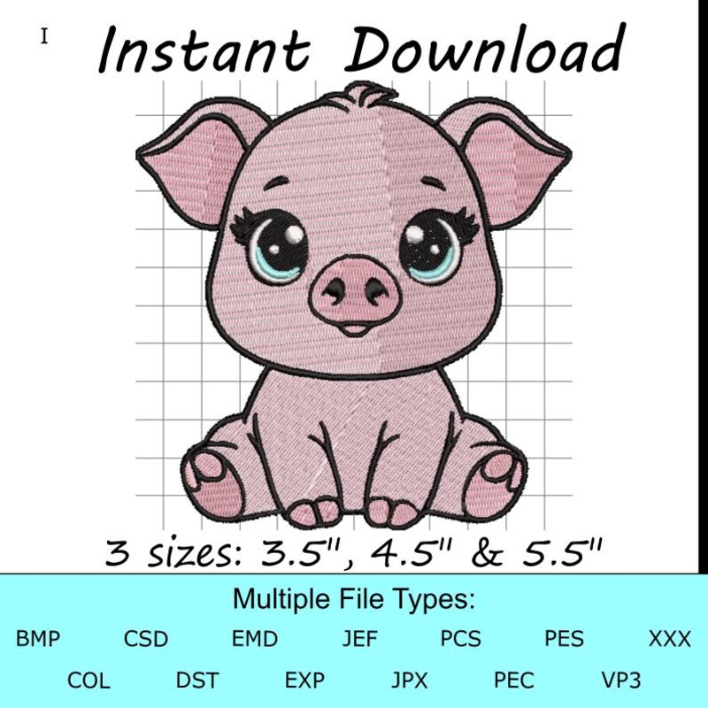 Piglet Embroidery - Etsy