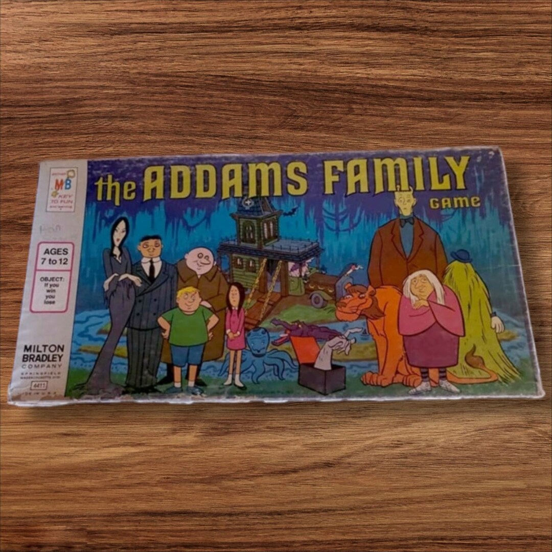 Vintage 1974 Original Addams Family Wednesday Board Game Milton Bradley ...
