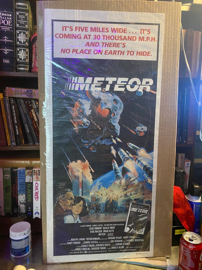 Meteor Original Movie Poster Lithograph Vintage 1970s Doomsday Movie - Etsy