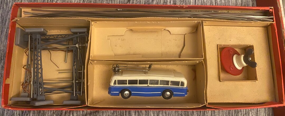 Rare 1950s HO Scale Trolley Bus System Kit Made West Germany ...