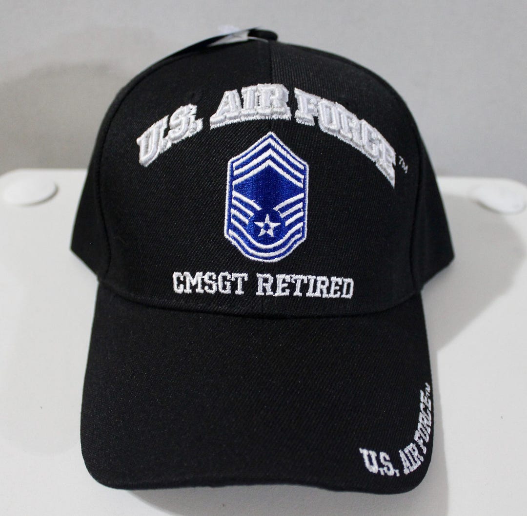 U.S. Air Force CMSGT Retired Baseball Hat. Officially Licensed U.S. Air Force CMSGT Retired Cap ...