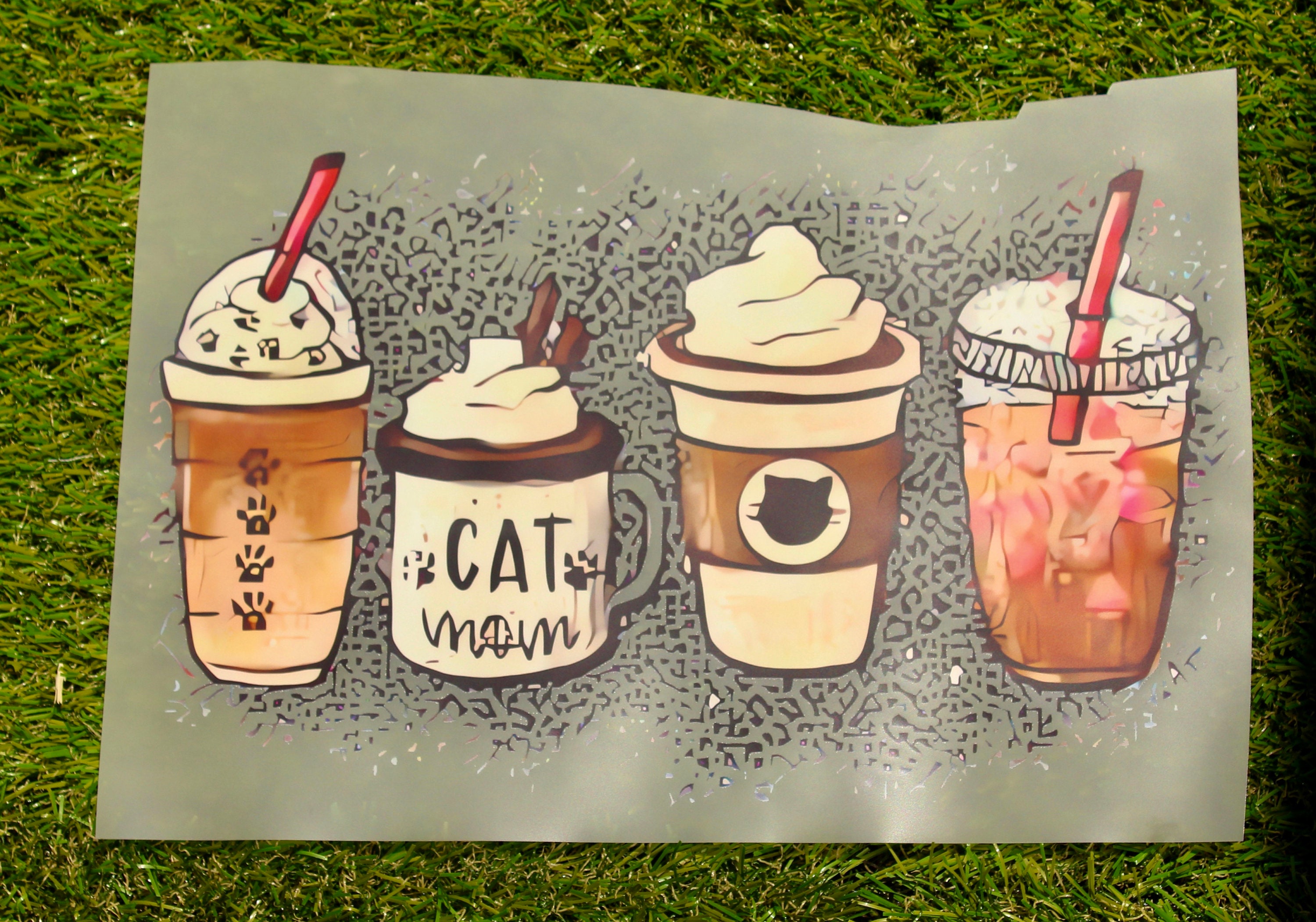 Cat Mom DTF Transfer. Cat and Coffee Transfer. Cat Owner Dtf Print ...