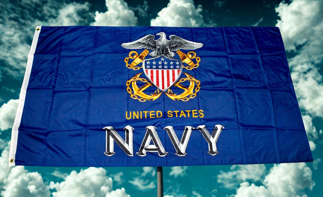 U.S. Navy Flag 3x5. Officially Licensed U.S. Navy Flag. Gift for ...