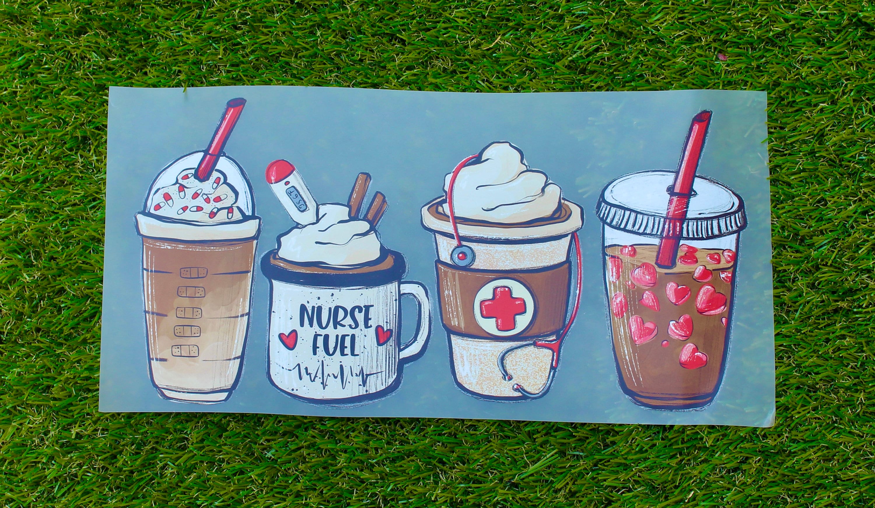 Nurse DTF Transfer. Nurse and Coffee Transfer. Medical Dtf Print ...