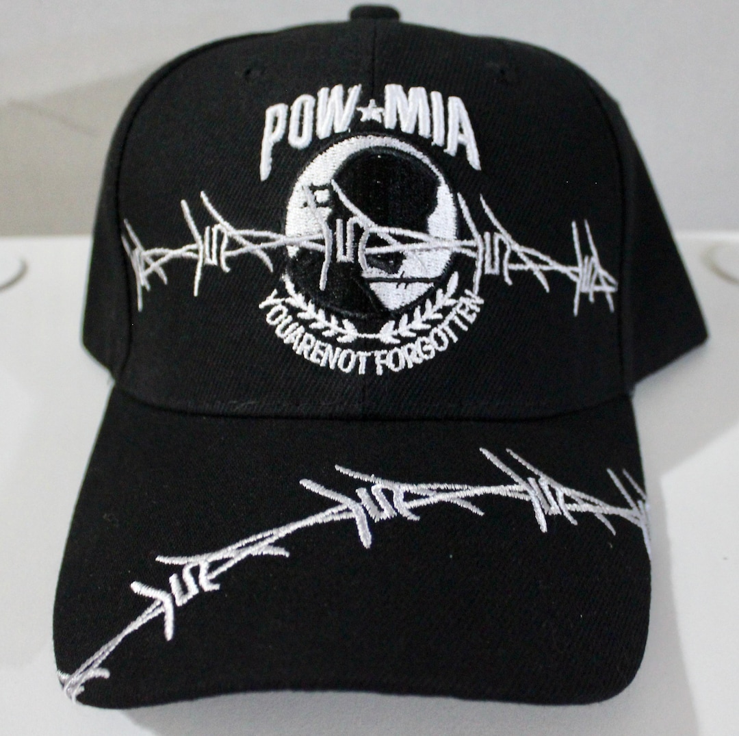 POW MIA Baseball Hat. You Are Not Forgotten Cap. Adjustable Black Cap ...