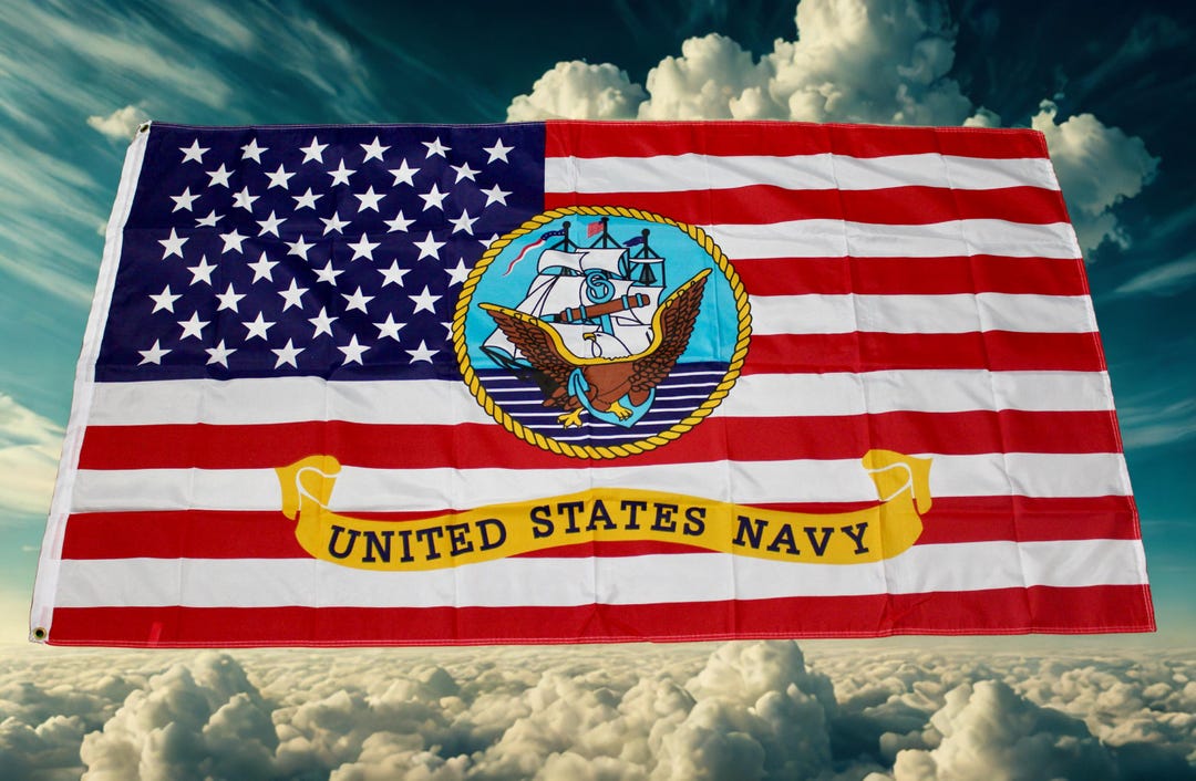 U.S. Navy Flag 3x5. Officially Licensed U.S. Navy Flag. Gift for ...