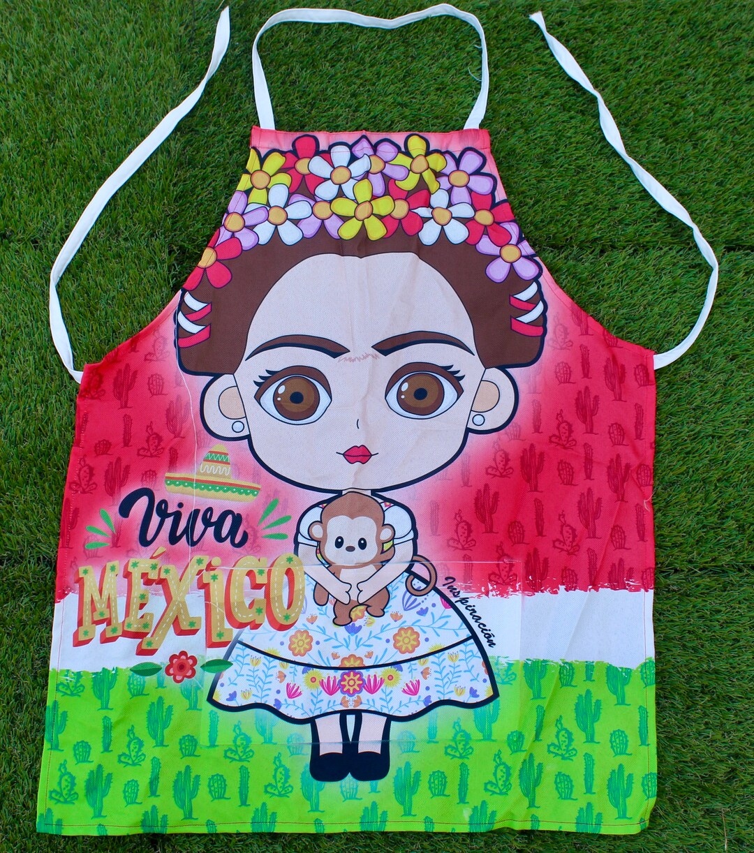 Frida Kahlo Apron. Viva Mexico Apron 15 De Septiembre . Frida Adult ...