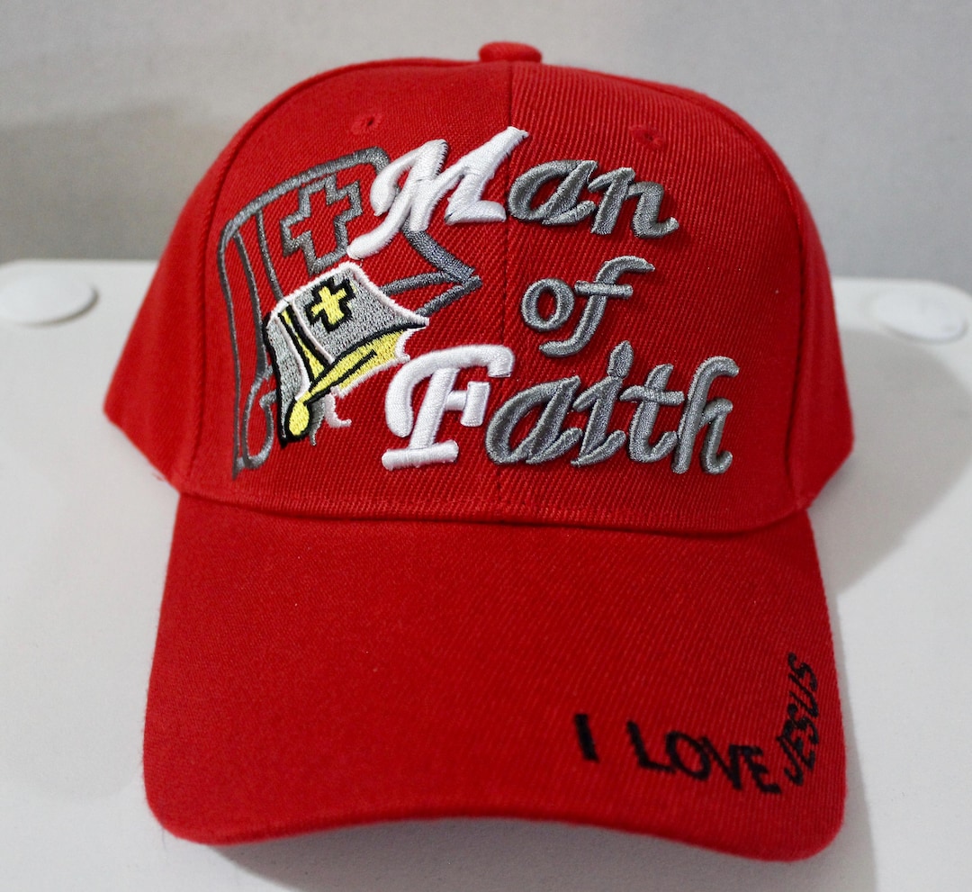 Man of Faith Baseball Hat. Embroidered I Love Jesus Hat. Jesus Baseball ...