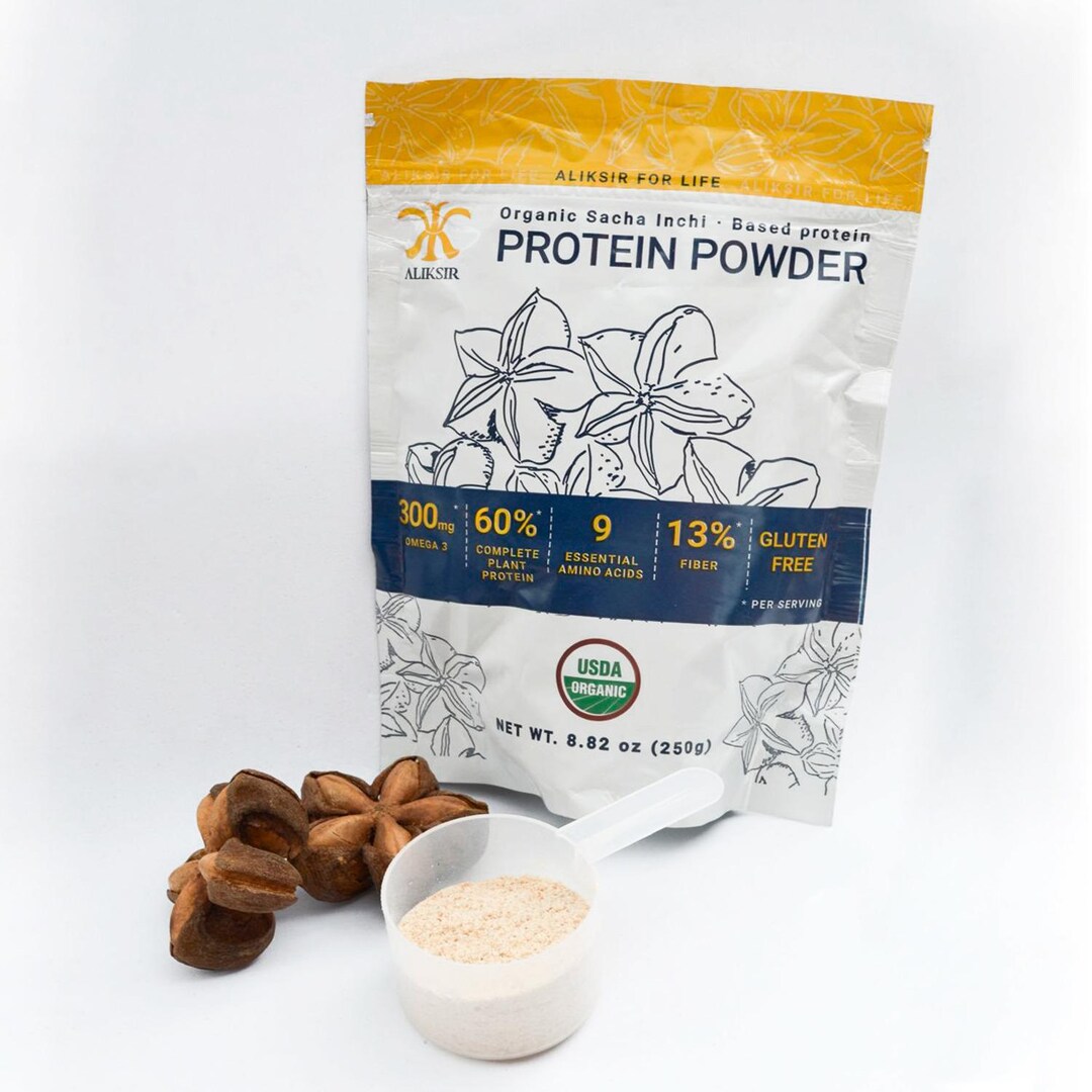 Organic Sacha Inchi Protein Powder by Aliksir - Gluten Free - Natural ...
