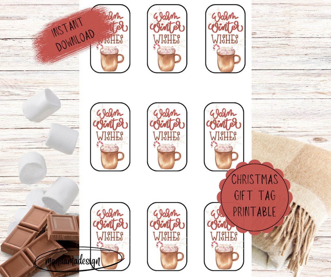 Hot Chocolate Gift Tag Printable - Etsy