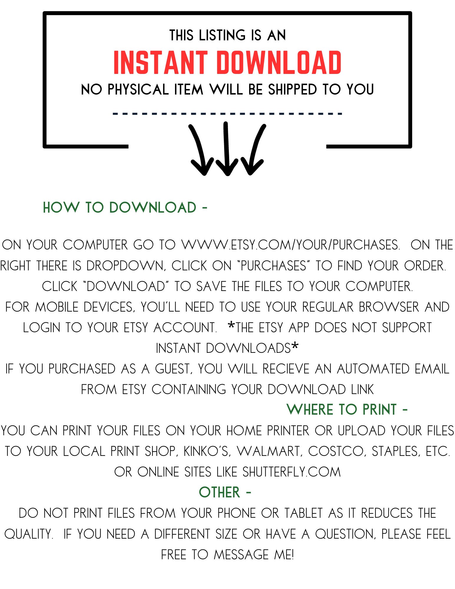 Letter to Santa Digital Download Christmas Printable - Etsy