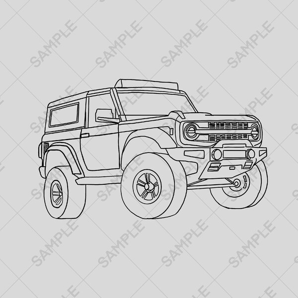 Ford Bronco Stencil - Etsy