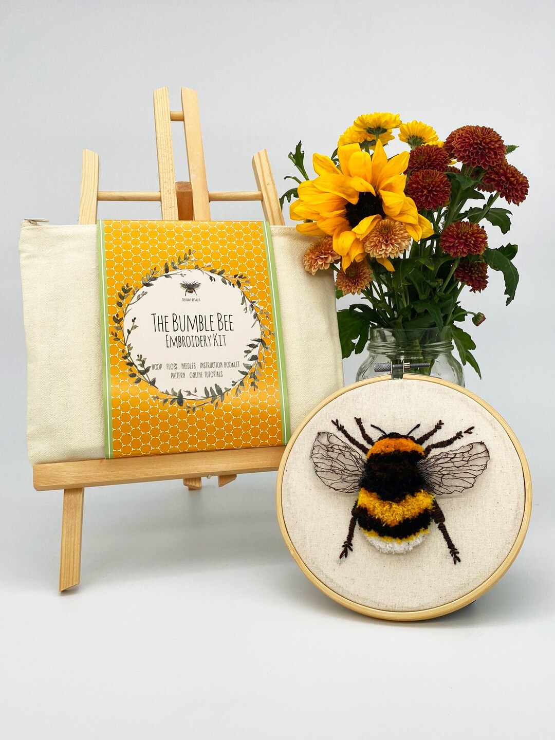The Bumble Bee Embroidery Kit. - Etsy