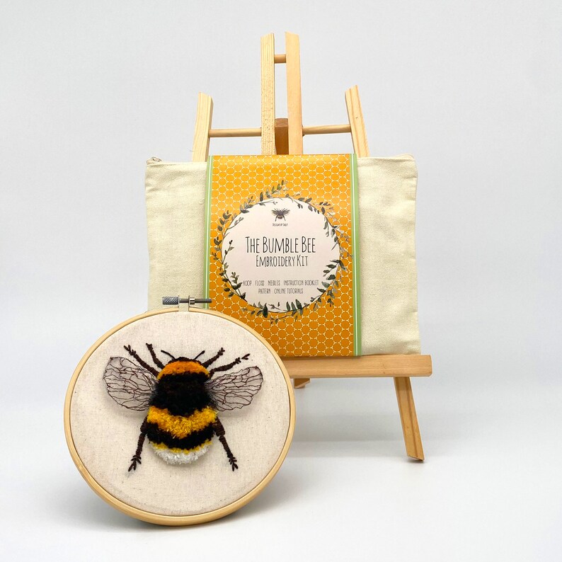 The Bumble Bee Embroidery Kit. - Etsy