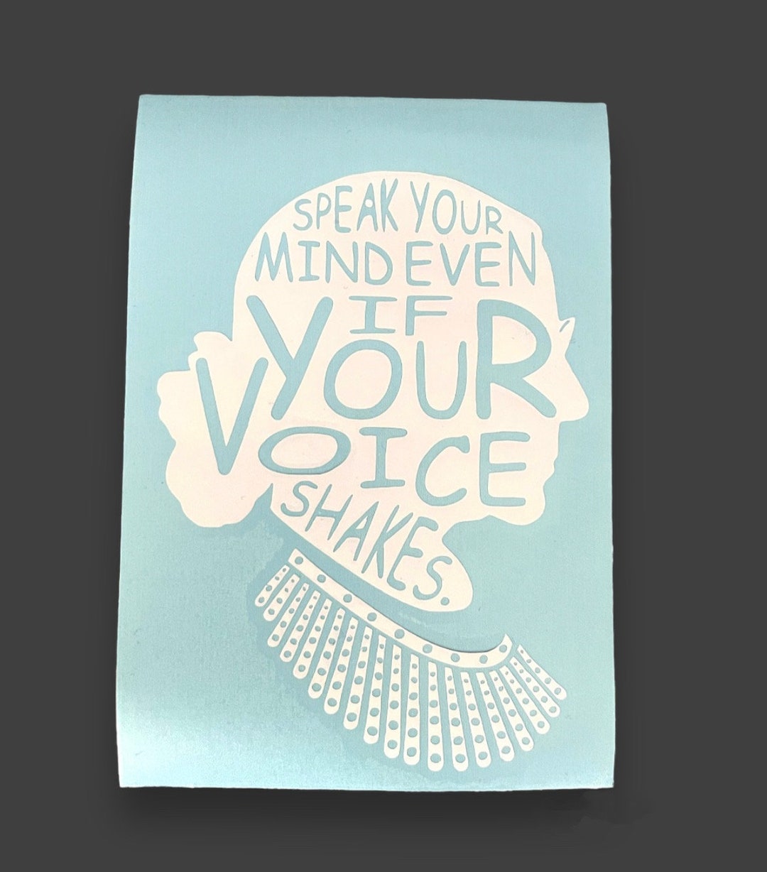 RBG Speak Your Mind Decal - Etsy
