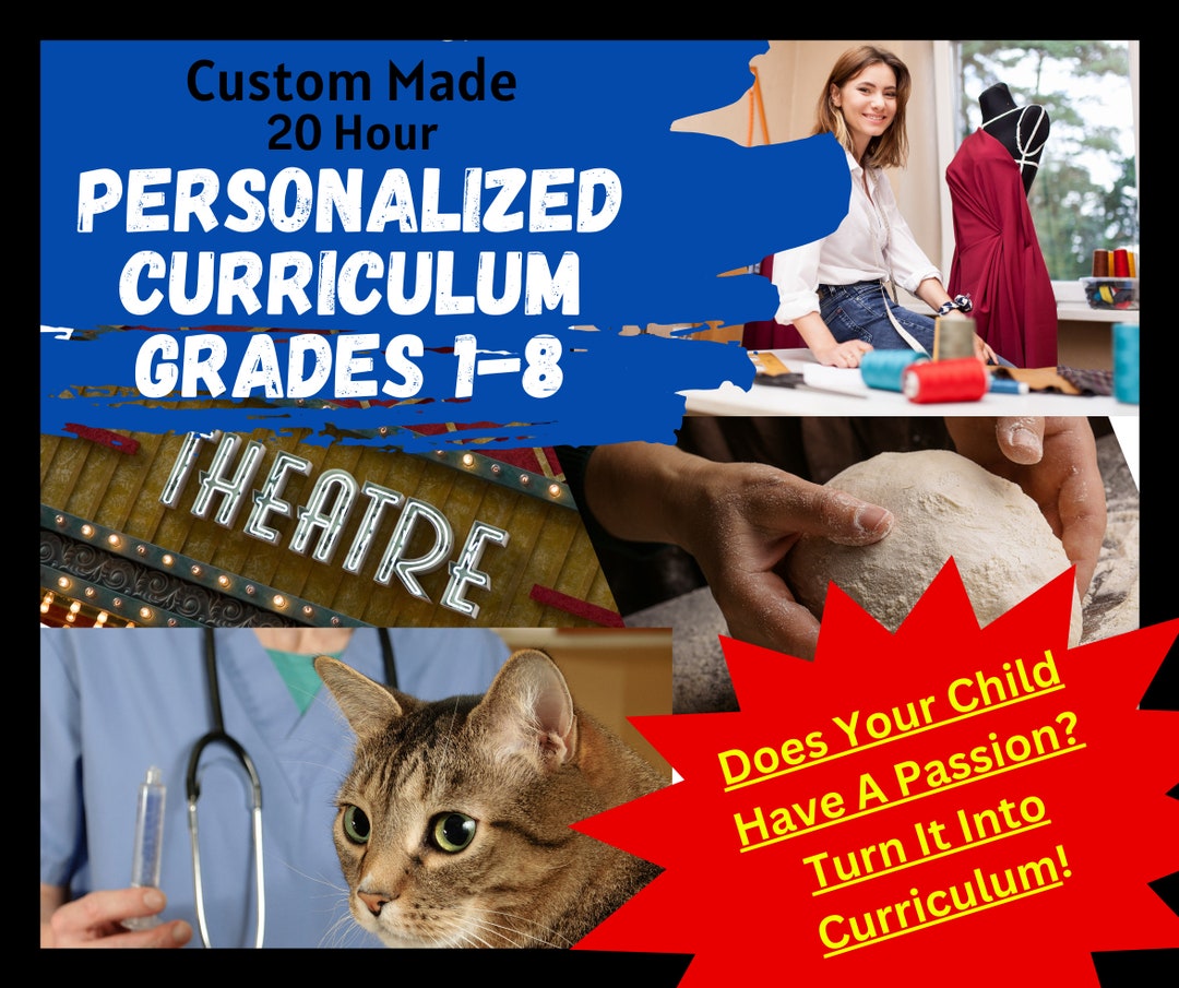 Custom Made, Interest-based, 20 Hour Homeschool Unit Plan, Curriculum ...