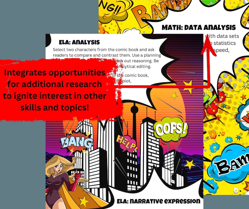 Comic Book and Graphic Novel Curriculum, Homeschool Unit Bundle, Middle ...