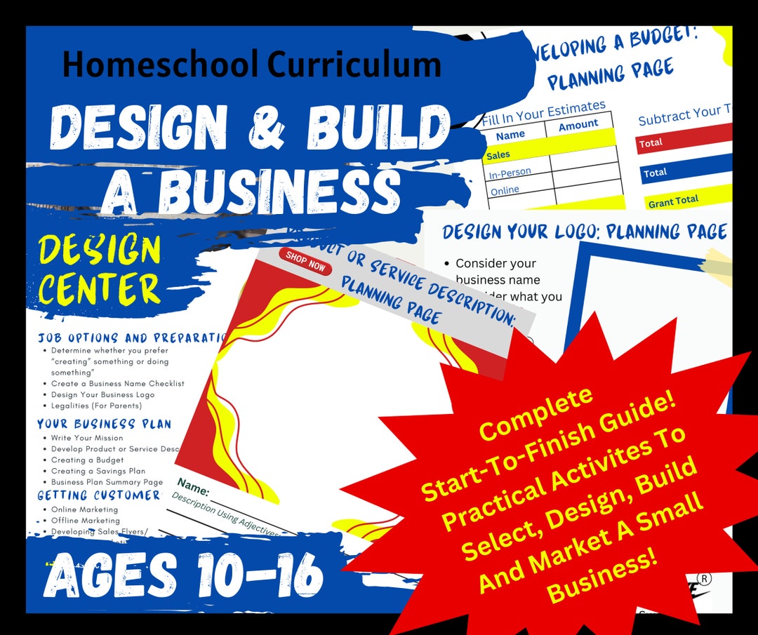 Kid Business, Entrepreneur, Design and Build a Business, Homeschool ...