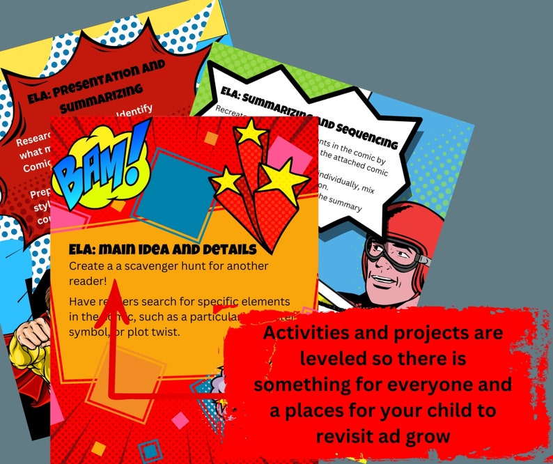 Comic Book and Graphic Novel Curriculum, Homeschool Unit Bundle, Middle ...