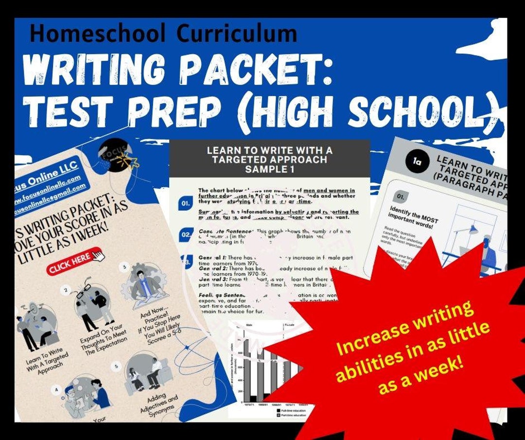 Writing Packet: Test Prep, High School, Middle School - Etsy
